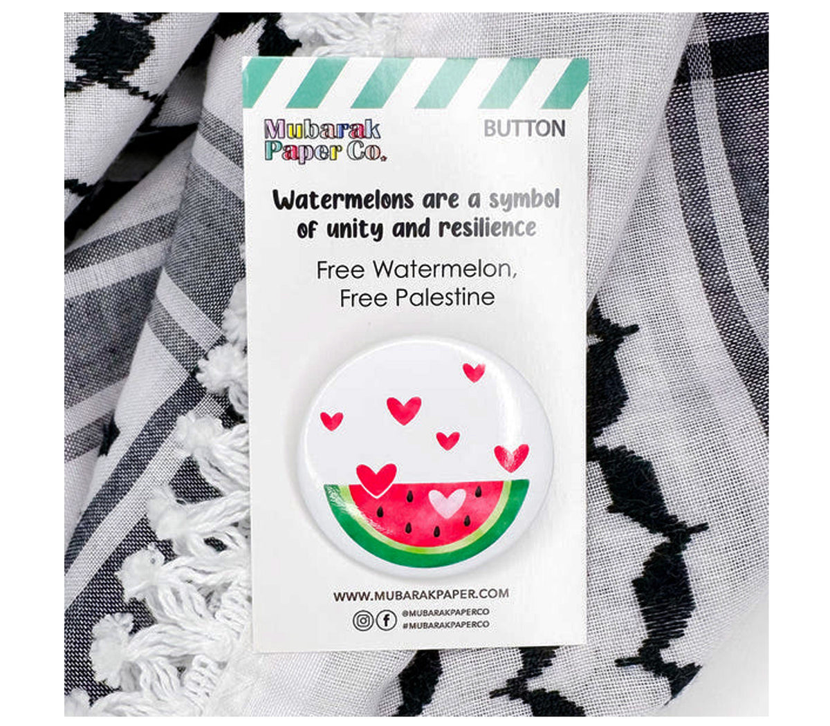 Watermelons Stickers & Button Pin 100% proceeds to charity – Muslim ...