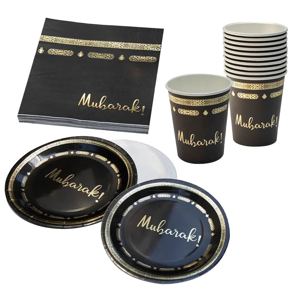 Kaaba Themed Mubarak Plate Set – Muslim Memories